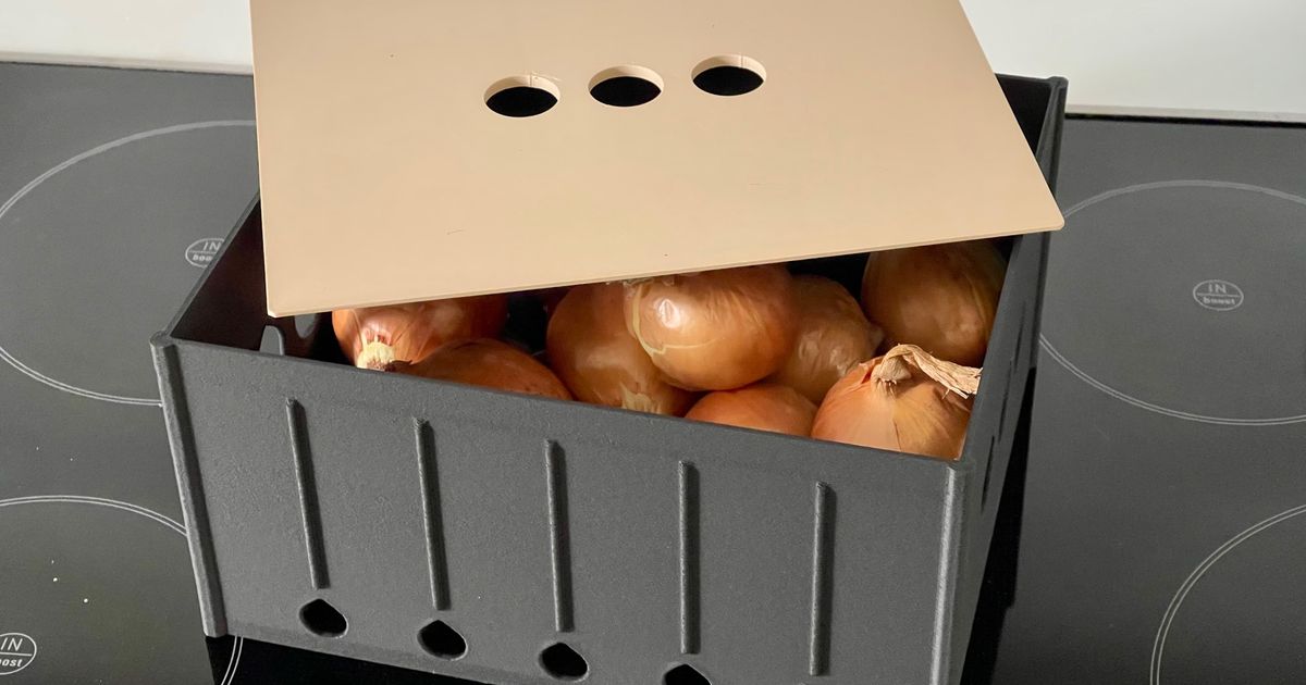 Storage box for onions, potatoes, garlic, etc. by vmLOGIC | Download ...
