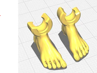 Human feet for Dummy 13/Lucky 13 by Power Jojo | Download free STL ...