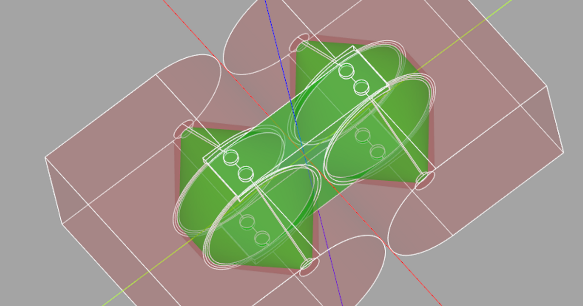 Parametric CadQuery design for reversible hinge by NelisW | Download ...