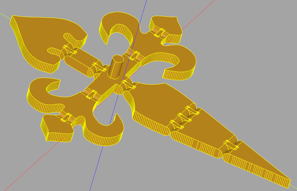 Parametric CadQuery design for reversible hinge by NelisW | Download ...