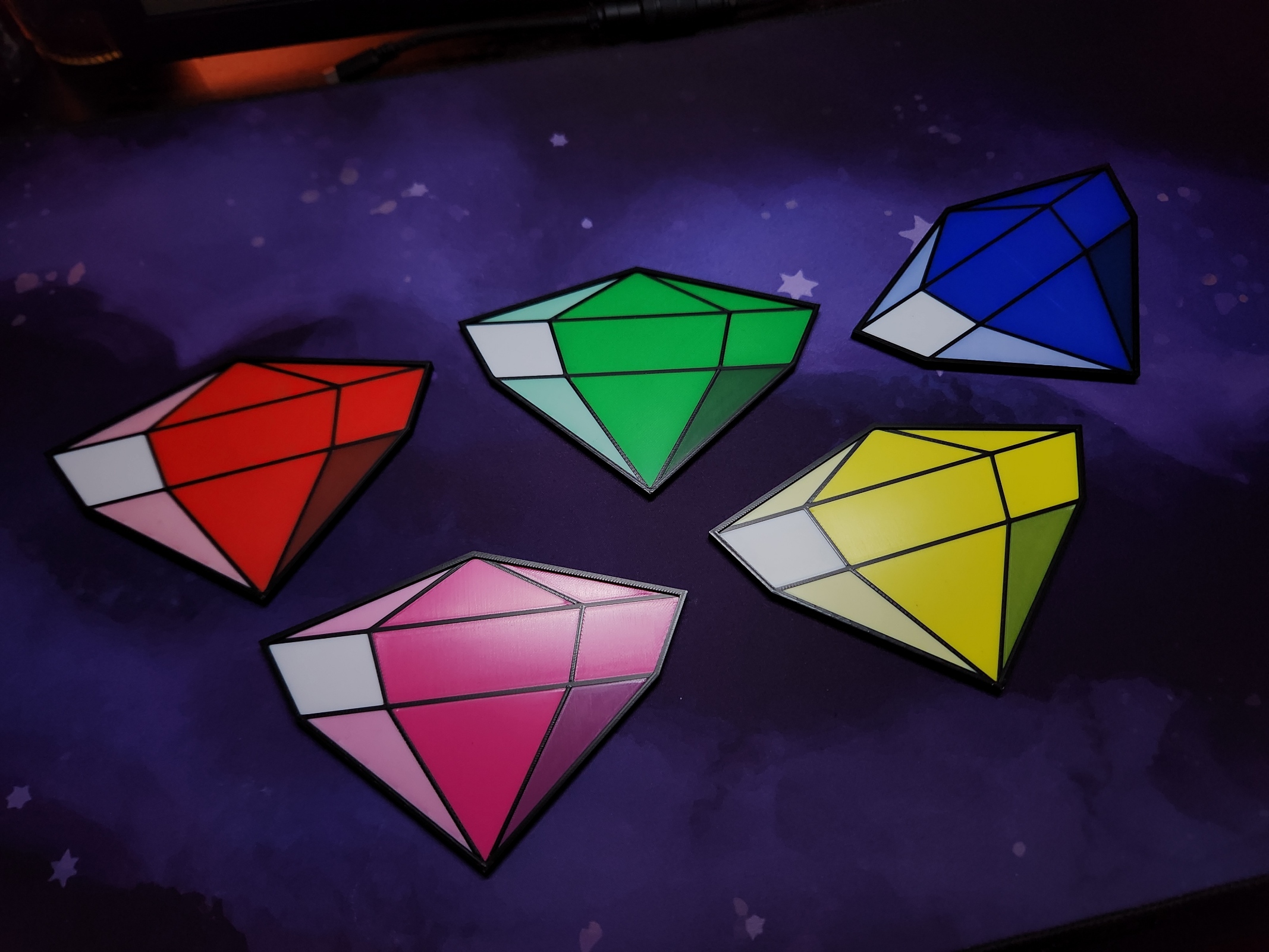 Side View Gem Coasters (Spyro 1) by Amethyst3D | Printables Store