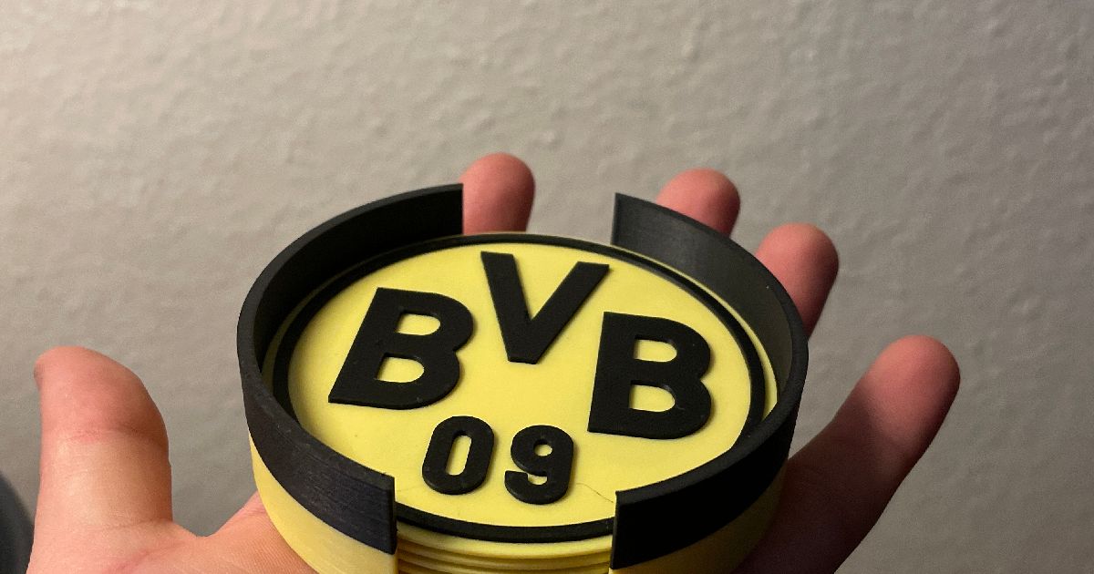 BVB Borussia Dortmund Drink Coaster by Silas | Download free STL model ...