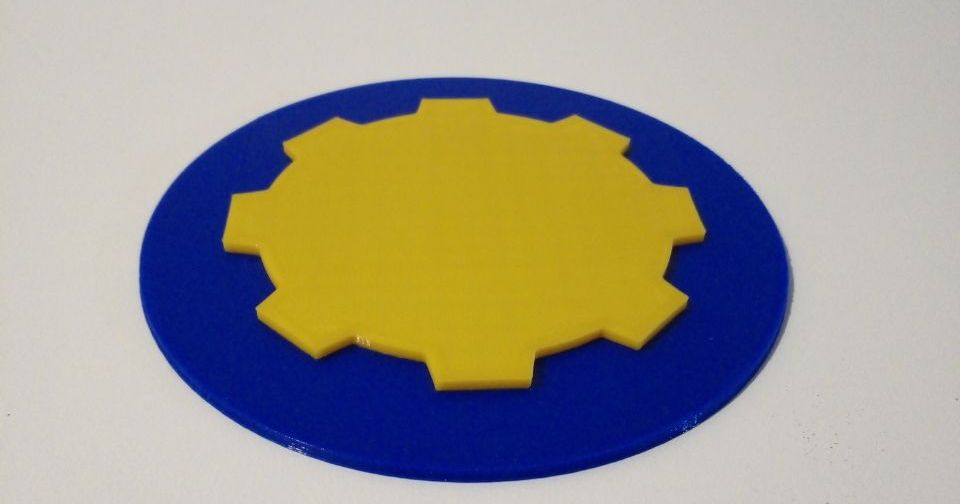 Drink Coaster - Fallout Vault Logo by Aldo-Linux | Download free STL ...