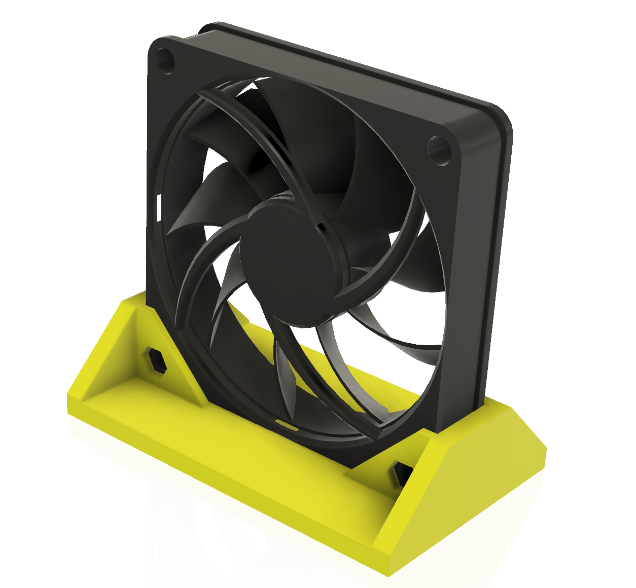 Stand for 70x70mm Axial Fan by thomers | Download free STL model ...