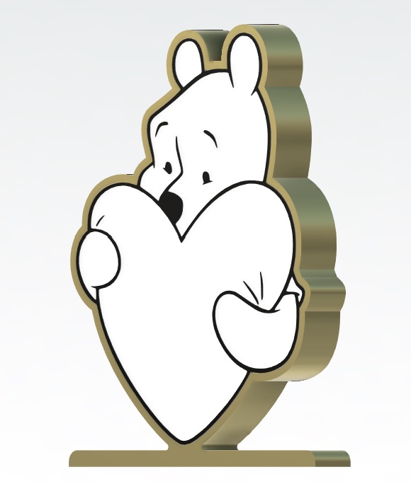 Light box Winnie love by AS3D | Download free STL model | Printables.com
