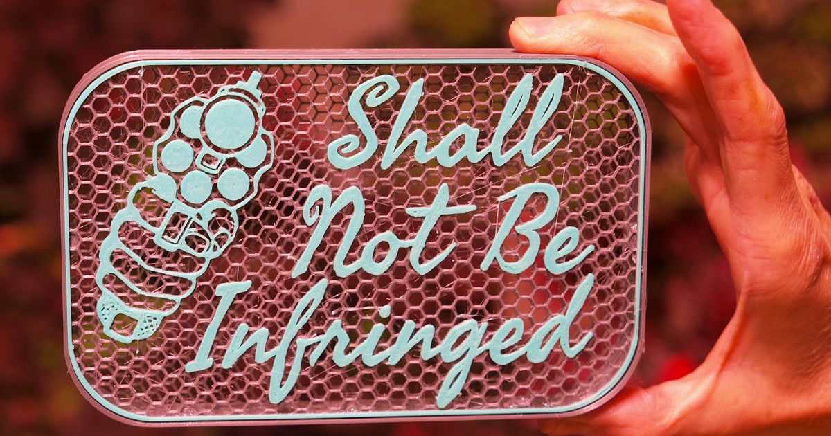 Shall Not be Infringed sign by h2odragon | Download free STL model ...