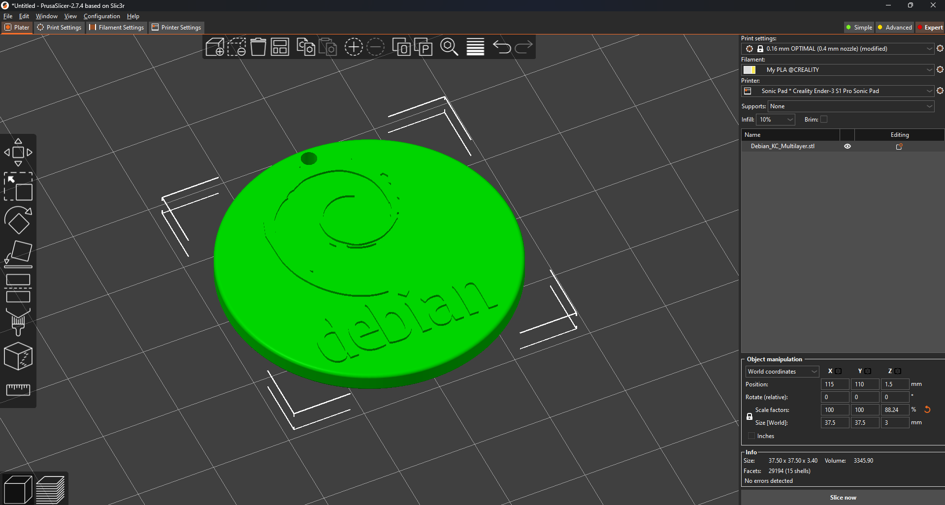 Debian distro logo key chain. by florinux | Download free STL model ...