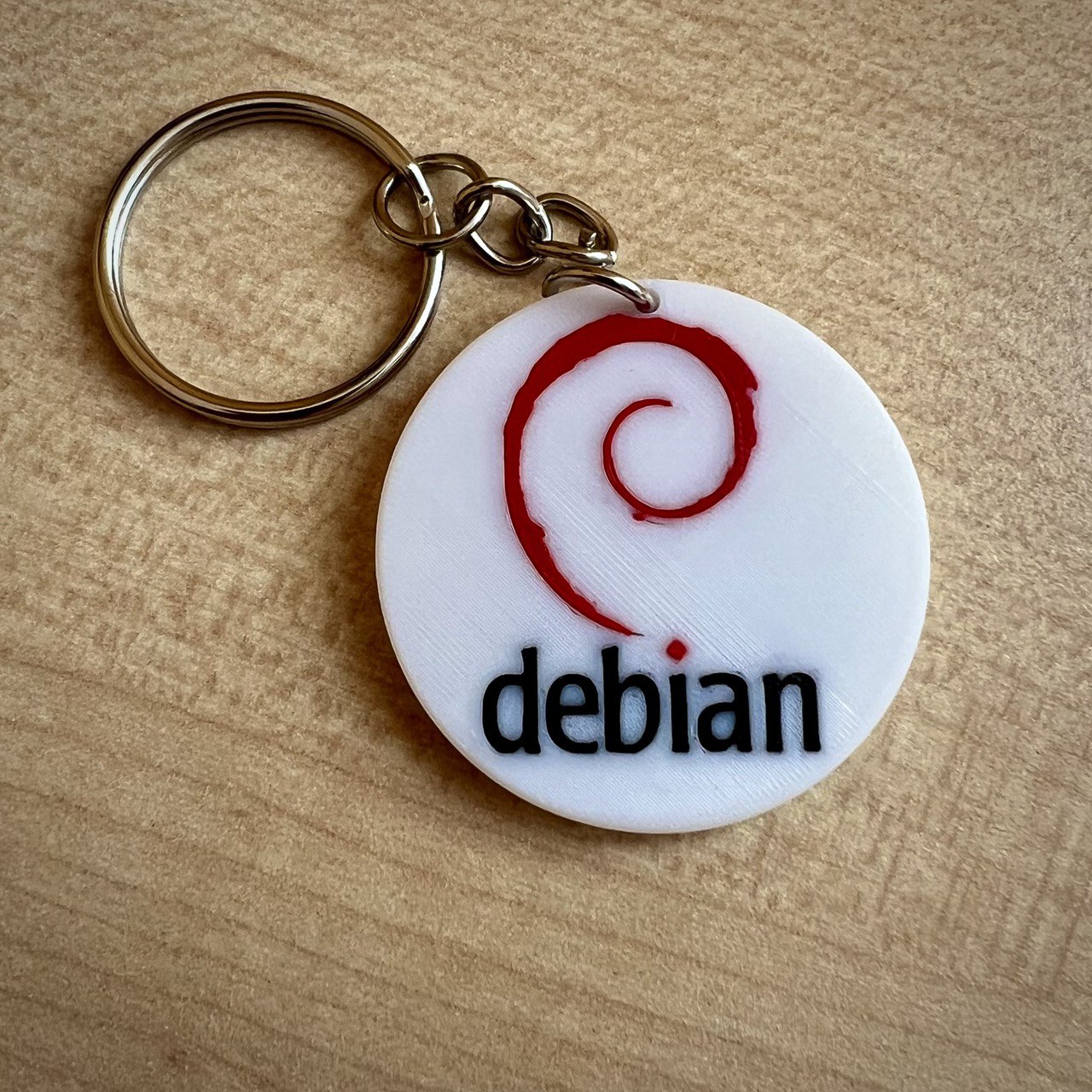 Debian distro logo key chain. by florinux | Download free STL model ...