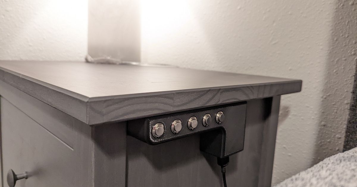 Bedside nightstand button console for controlling smart home things by ...