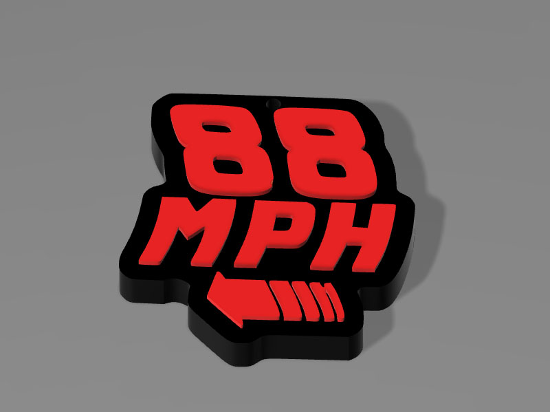 88 mph back to the future car pendant by WindyEle | Download free STL ...