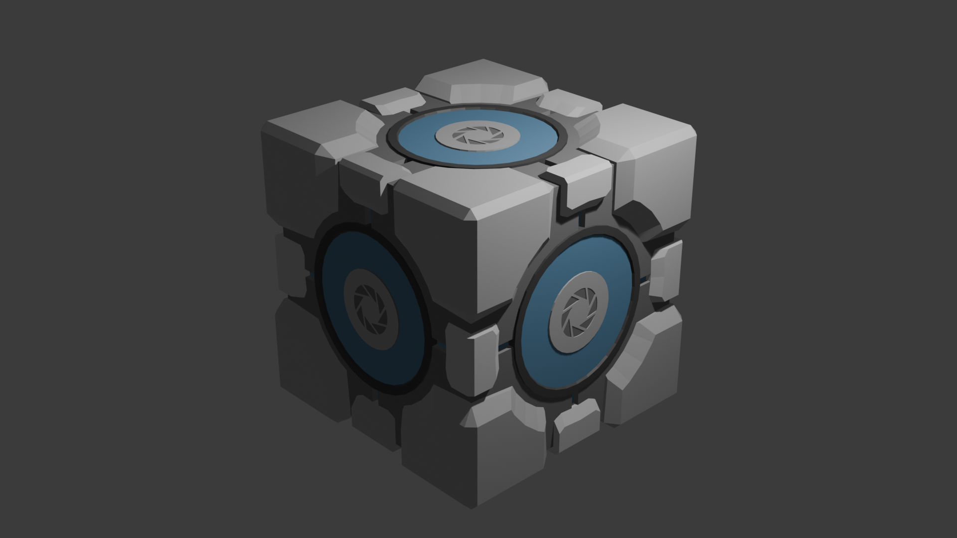 Aperture Science Weighted Storage Cube by Pepto Bizmol | Download free ...