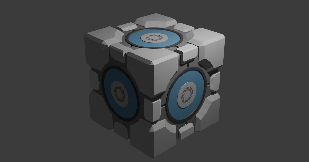Aperture Science Weighted Storage Cube by Pepto Bizmol | Download free ...