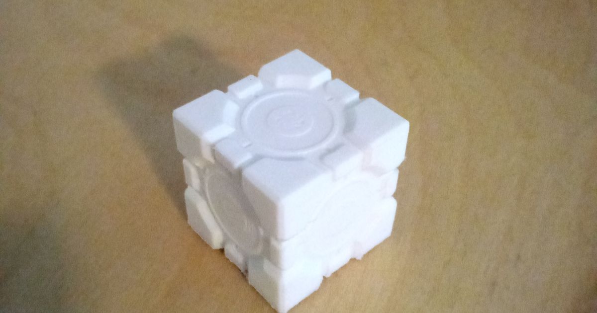 Aperture Science Weighted Storage Cube by noodle | Download free STL ...