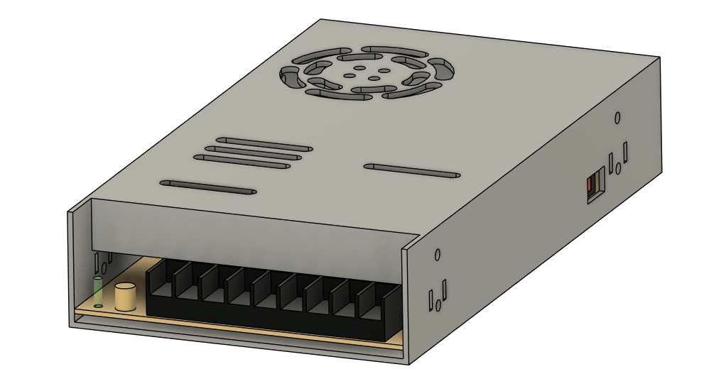 PSU model 600W MeanWell (simplified model) by S_L_K | Download free STL ...