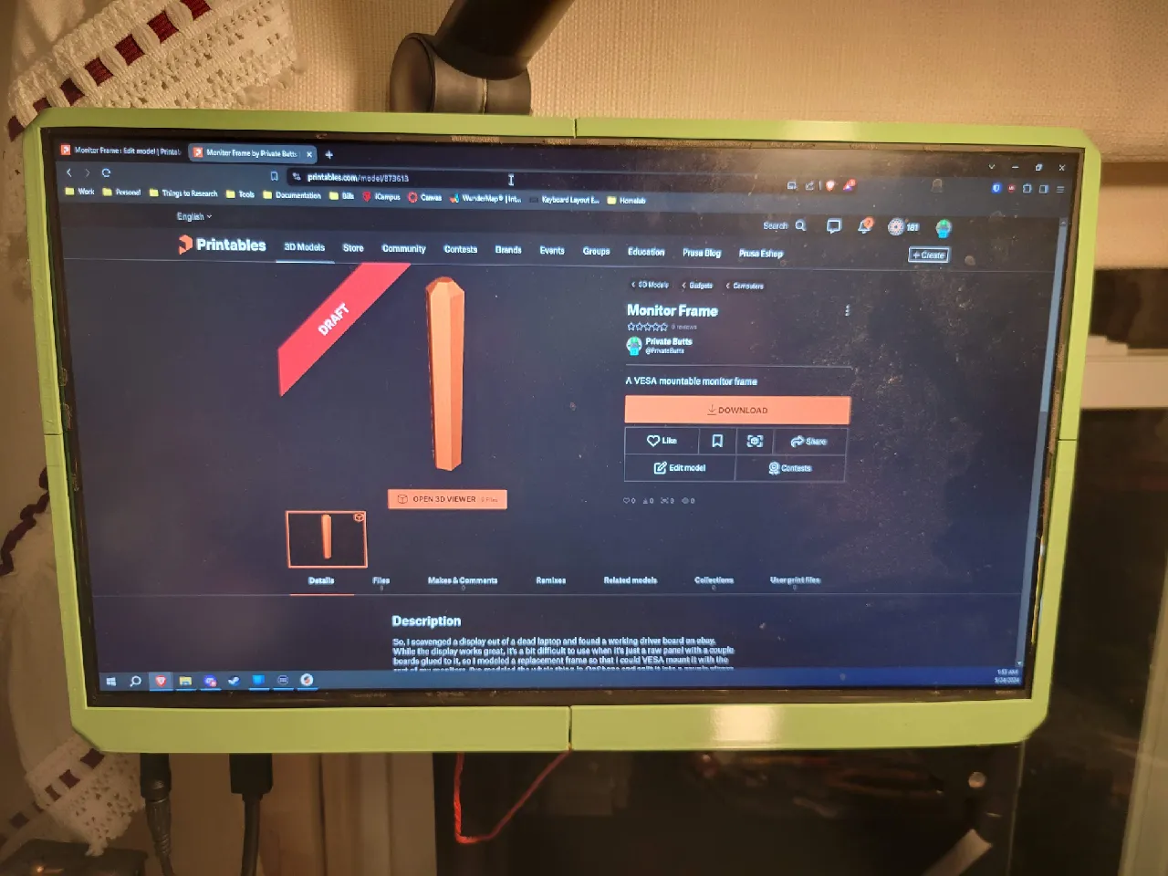 Monitor Frame by Private Butts | Download free STL model | Printables.com
