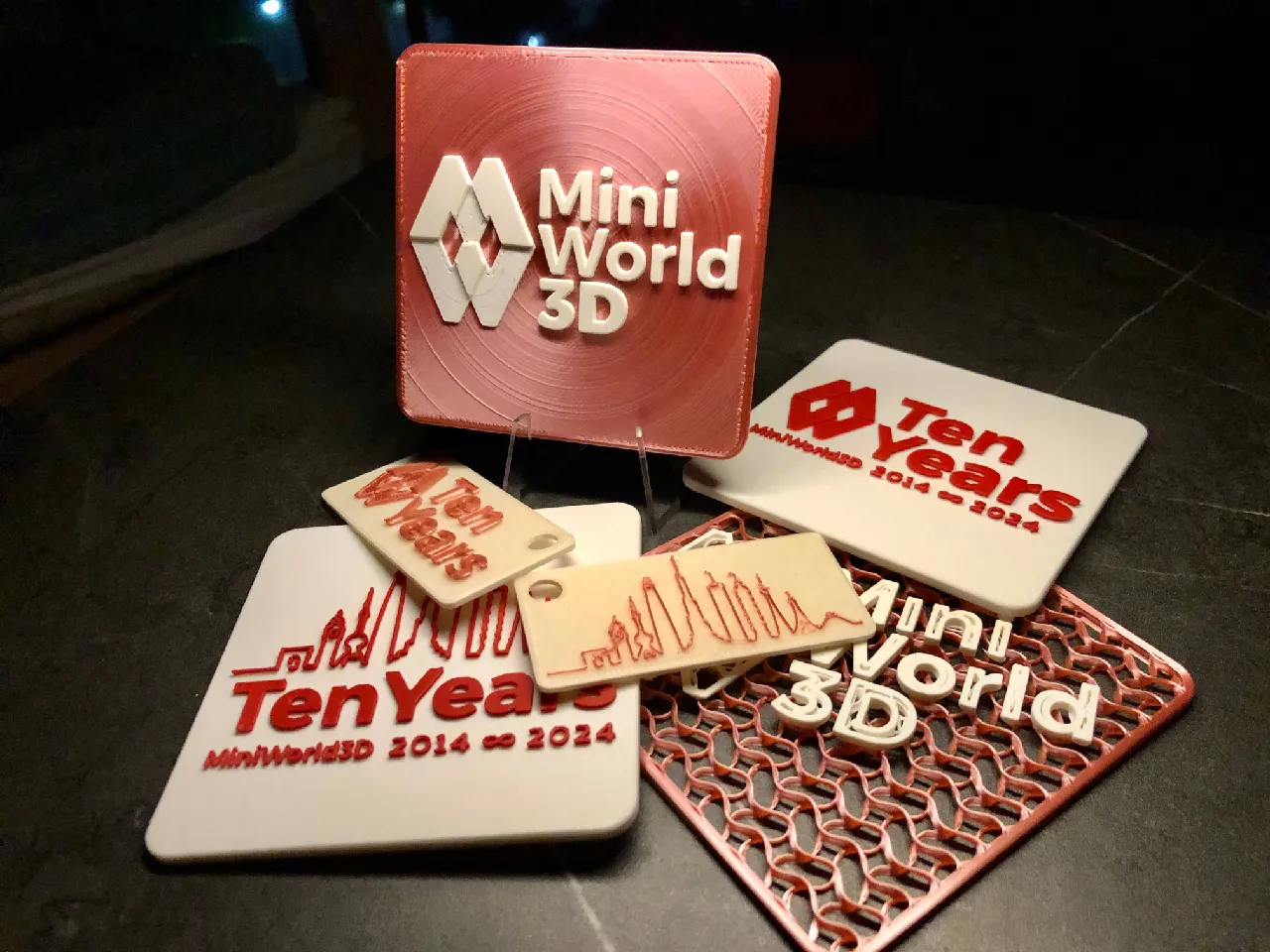 Ten Years of MiniWorld3D logo - Coasters & Key rings by MiniWorld3D ...