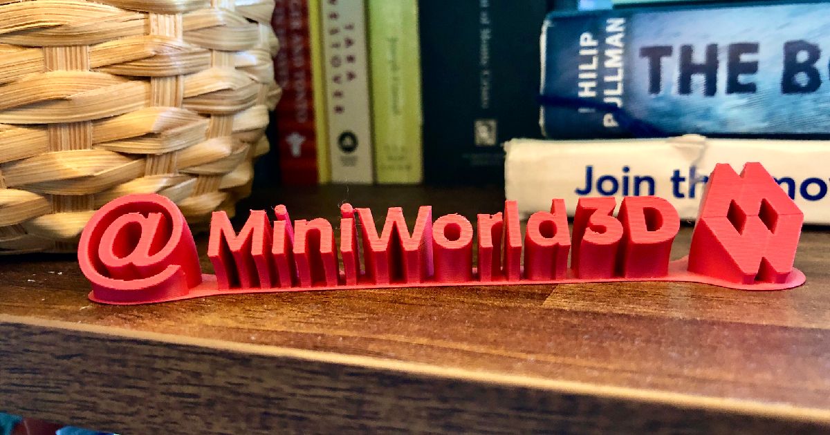 @MiniWorld3D extruded logo sign by MiniWorld3D | Download free STL ...