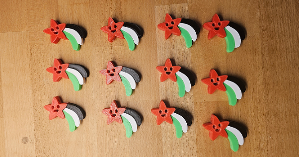 Star in Palestinian colors by Waseem | Download free STL model ...