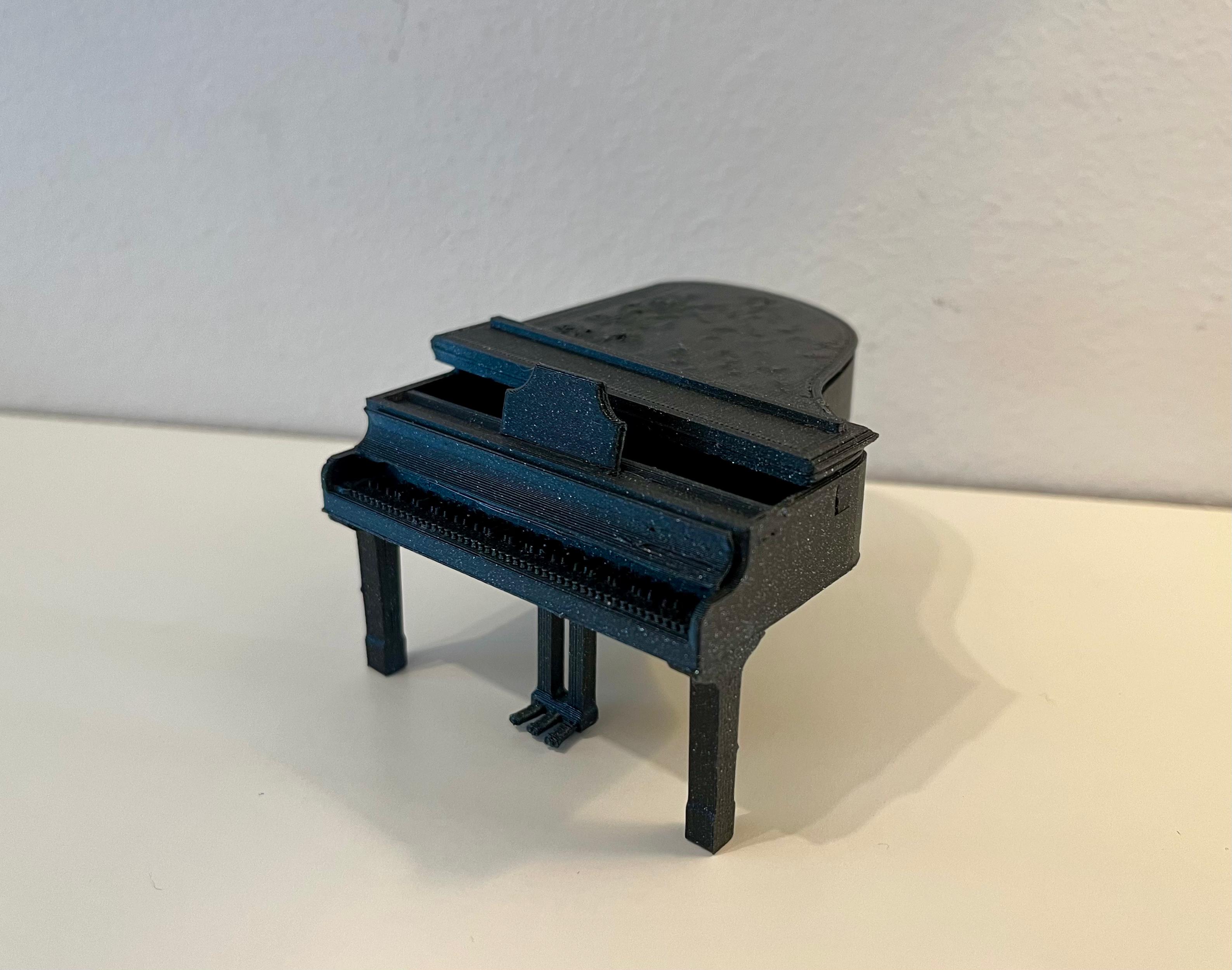 Grand Piano Kit Card (1:24) with chair (open or closed possible!) by ...