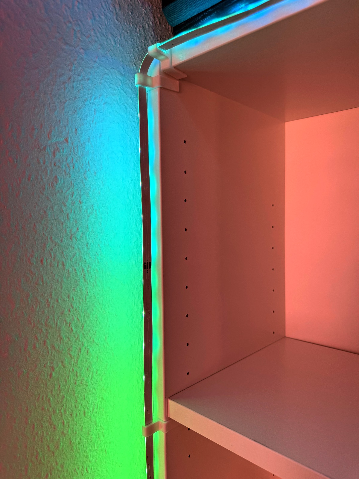 Clip / Bracket / Clamp for mounting LED strips on IKEA Billy bookcase ...