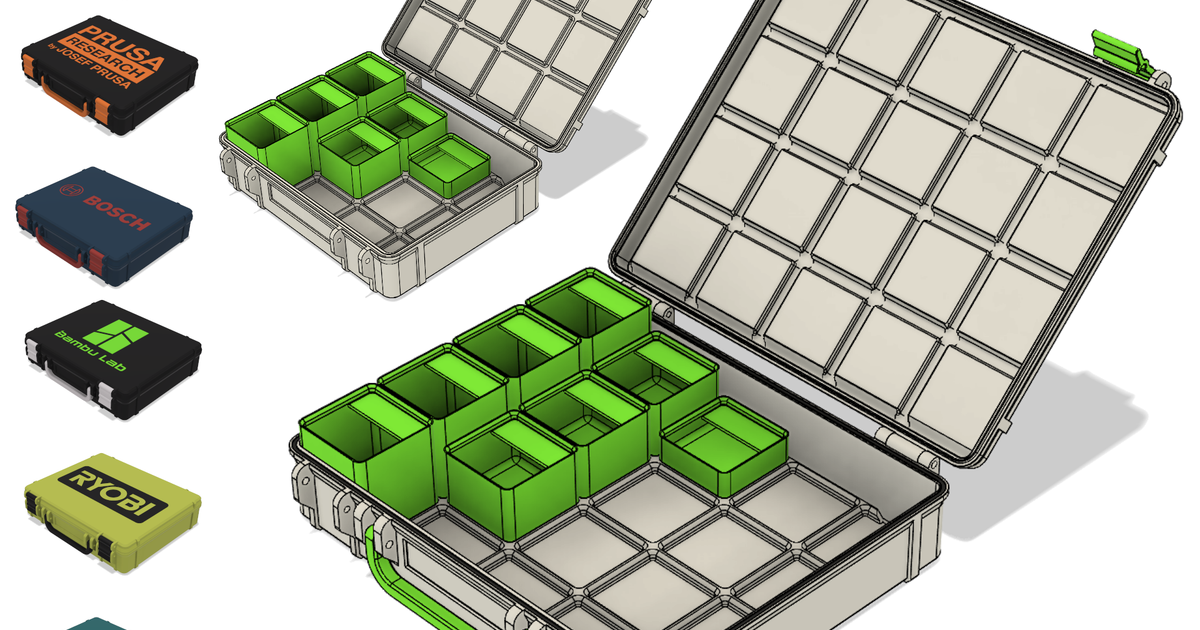 Gridfinity Rugged Case "Light" R3 - NEW SIZES (parametric) by suit ...