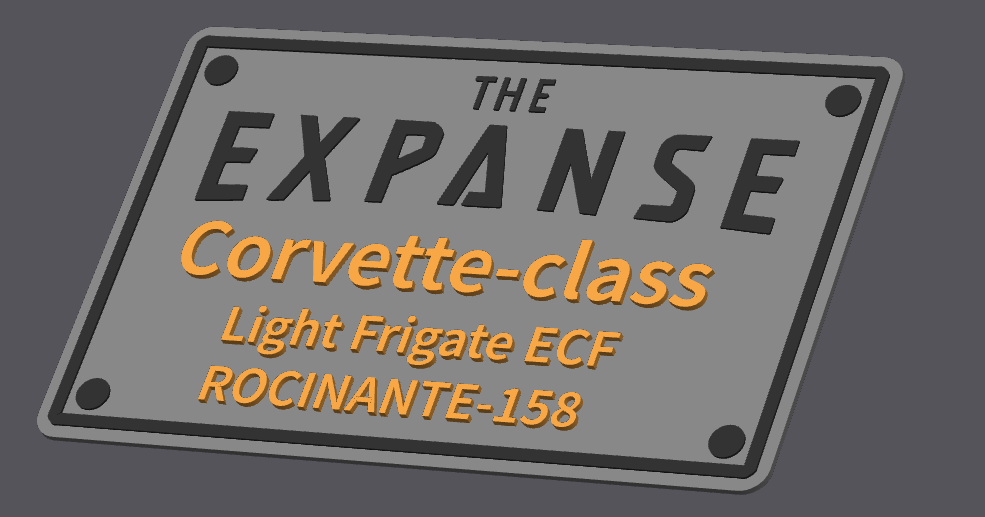 Display sign ROCINANTE-158 The Expanse by Dream | Download free STL ...