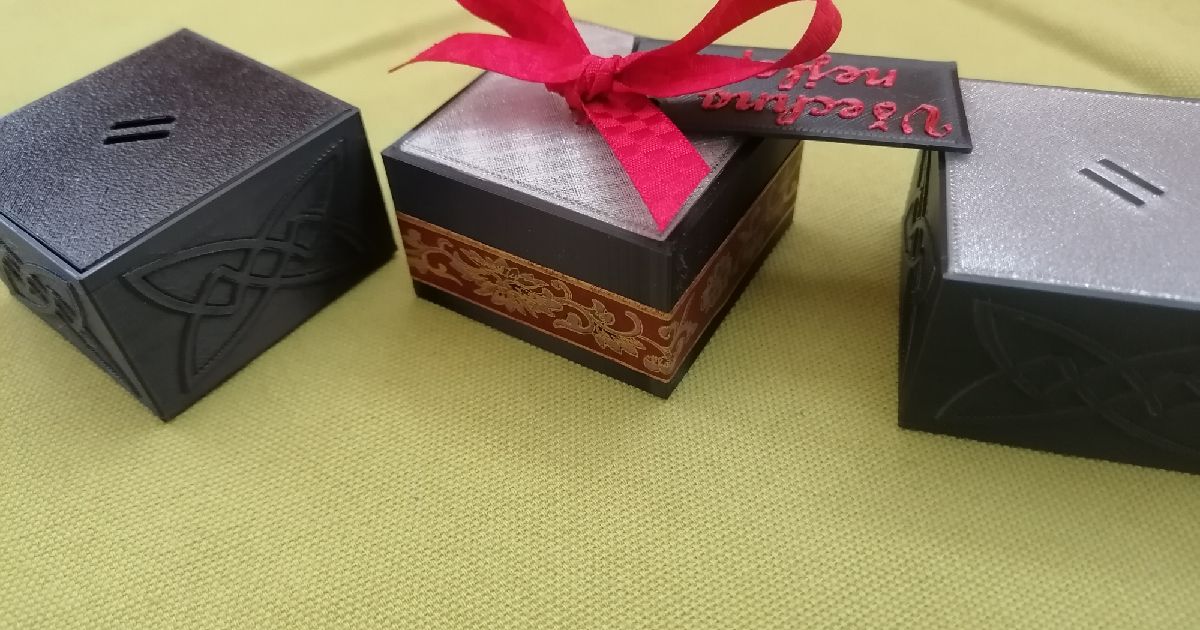 Dárková krabička (Gift box) 5x5x3 cm by Kamila | Download free STL ...