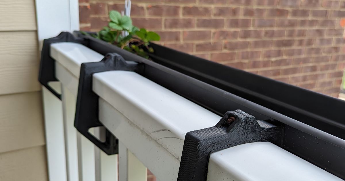 Window Planter Banister Mount by Purevulcan | Download free STL model ...