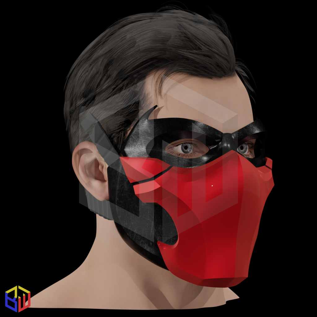 Red Ronin Half Mask with separate Domino Mask by Budwin | Download free ...