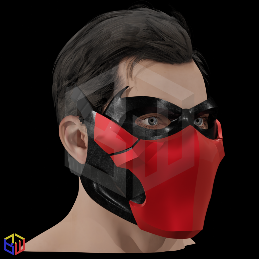 Red Ronin Half Mask with separate Domino Mask by Budwin | Download free ...