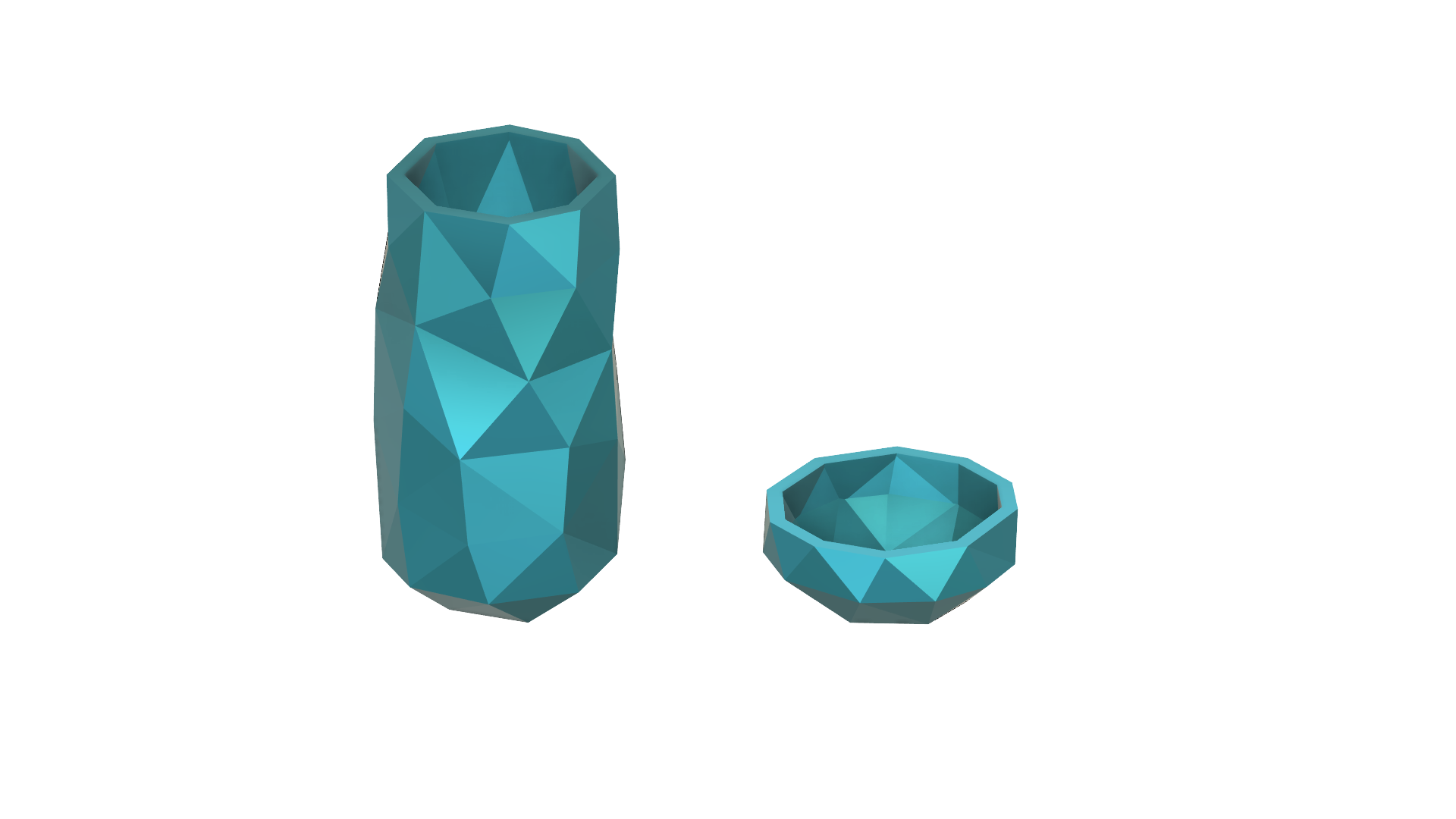 Geometric Bowl + Geometric Vase by 3d Print Hub | Download free STL ...