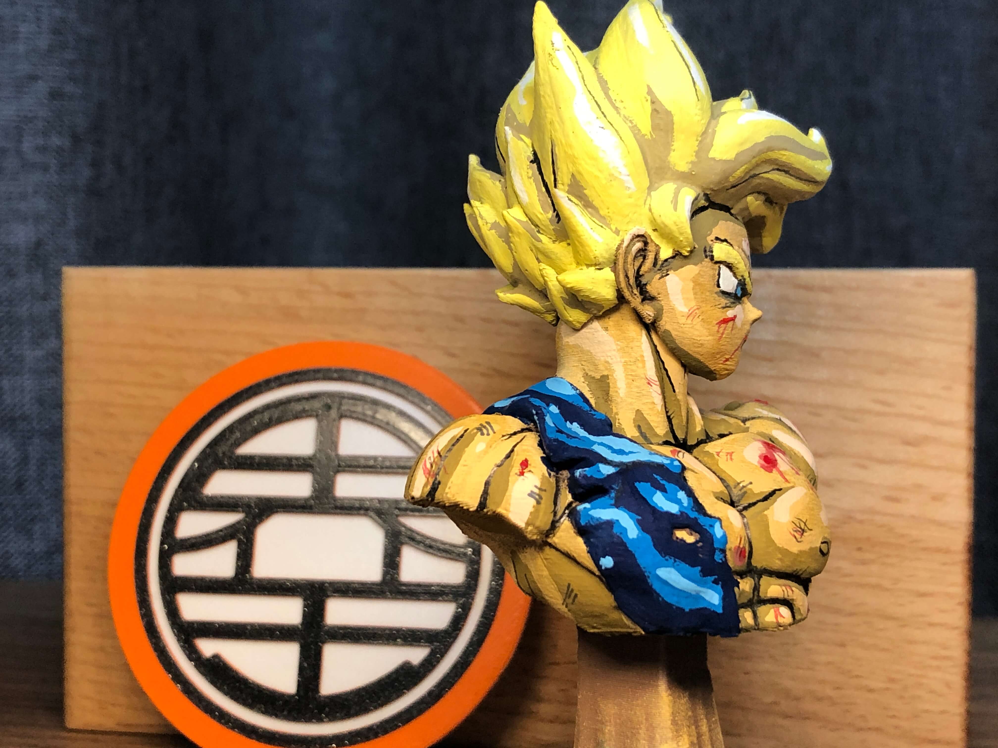 Super Saiyan Son Goku - Bust Statue by OpenFigure3D | Download free STL ...