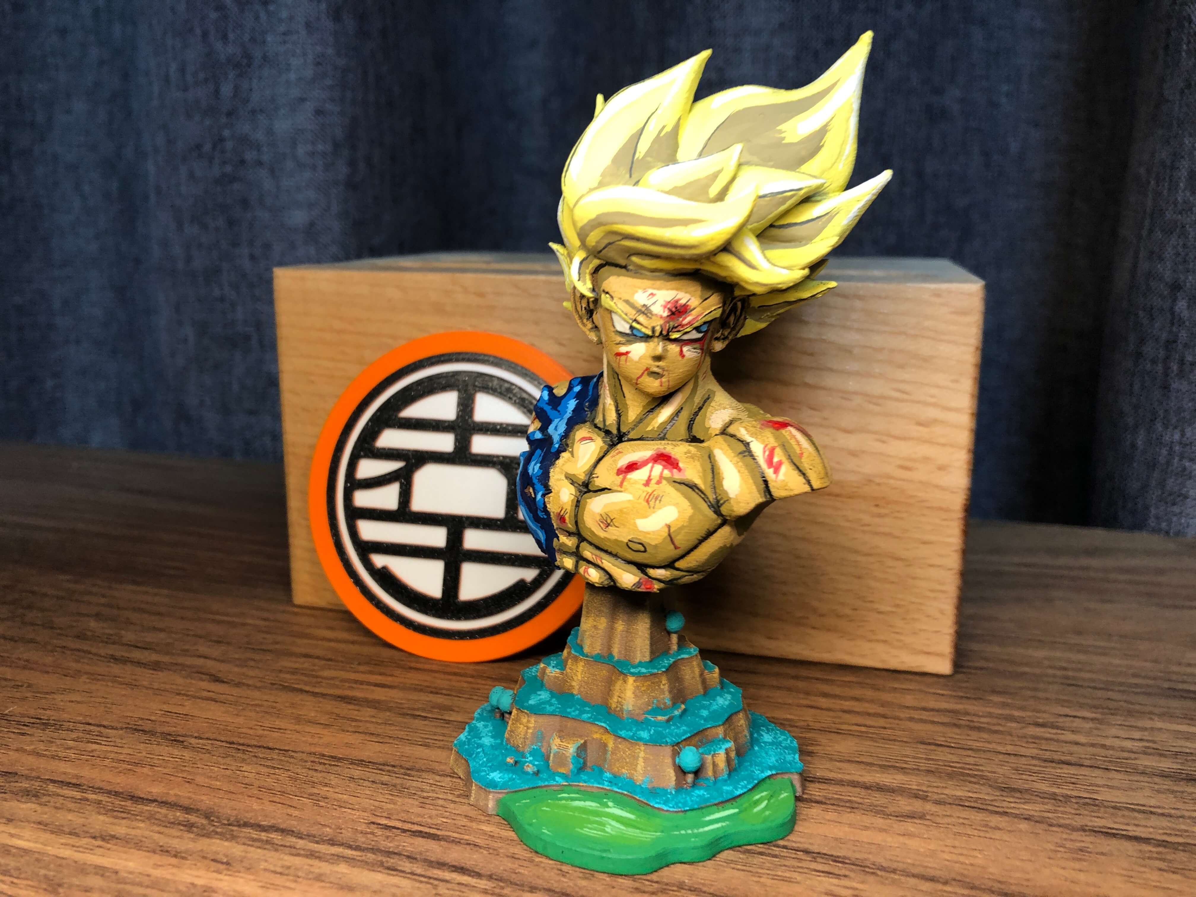 Super Saiyan Son Goku - Bust Statue by OpenFigure3D | Download free STL ...