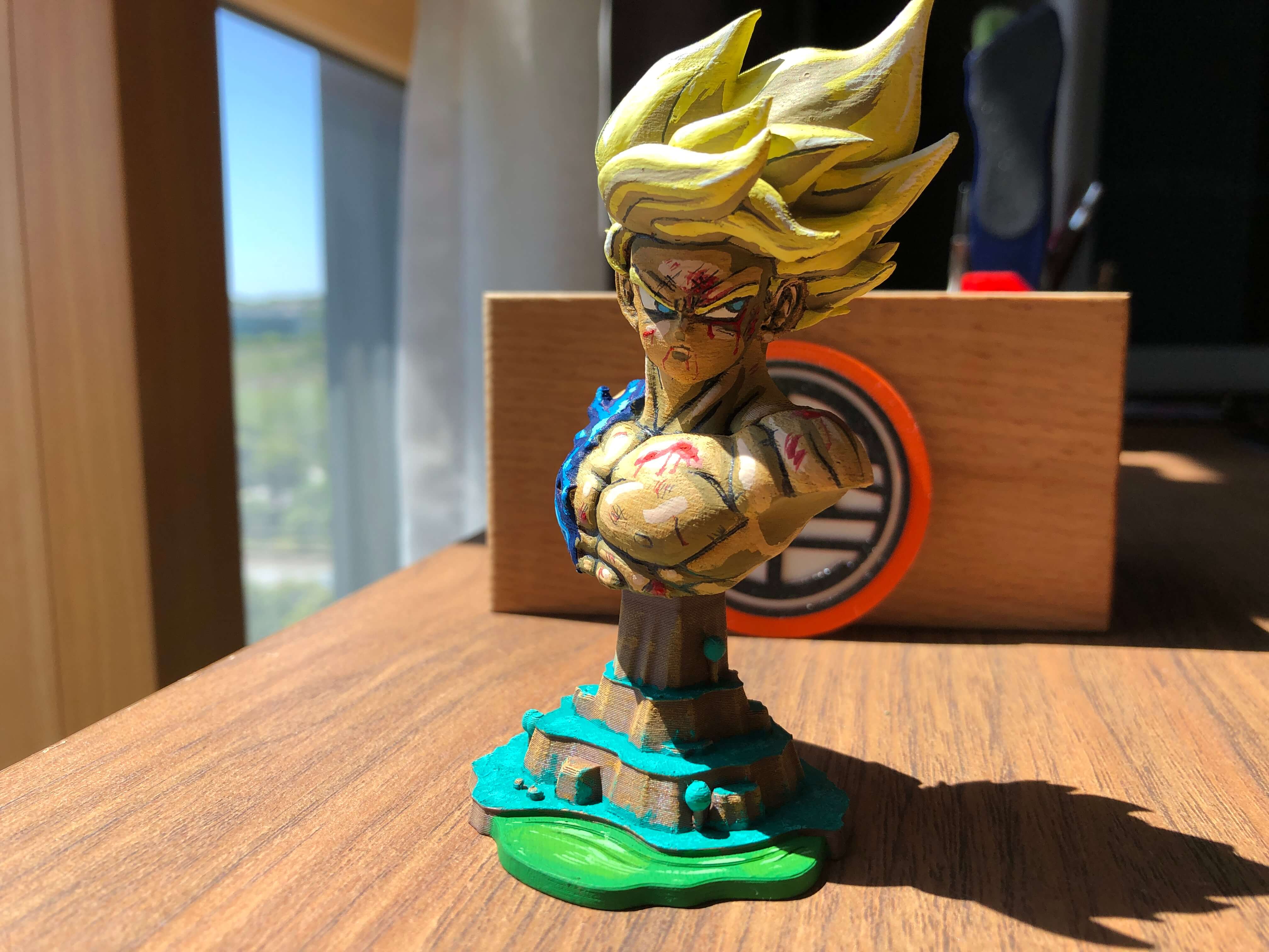 Super Saiyan Son Goku - Bust Statue by OpenFigure3D | Download free STL ...