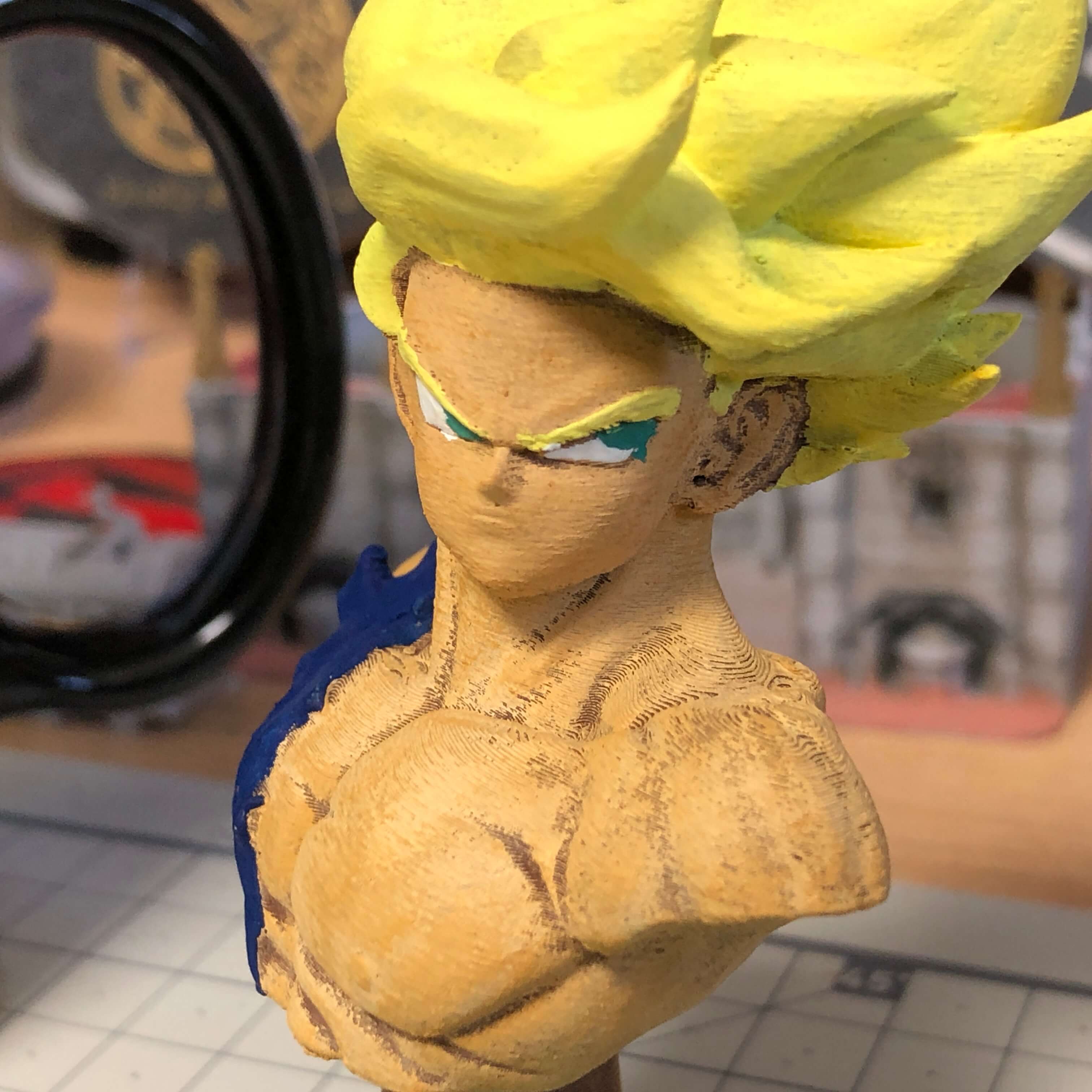 Super Saiyan Son Goku - Bust Statue by OpenFigure3D | Download free STL ...
