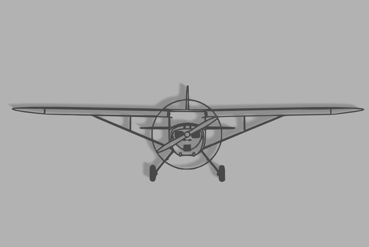 Cessna 140 2D Line Art, Home or Office Decor by Fight to Fly Designs ...