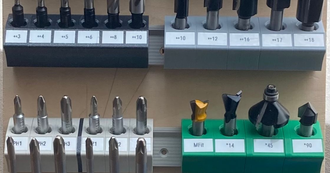Modular Router Bit and Bit Storage by MHEU | Download free STL model ...