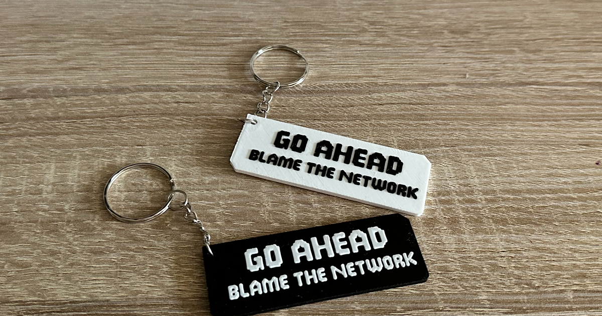 Go Ahead - Blame The Network Keychain by super_perf | Download free STL ...