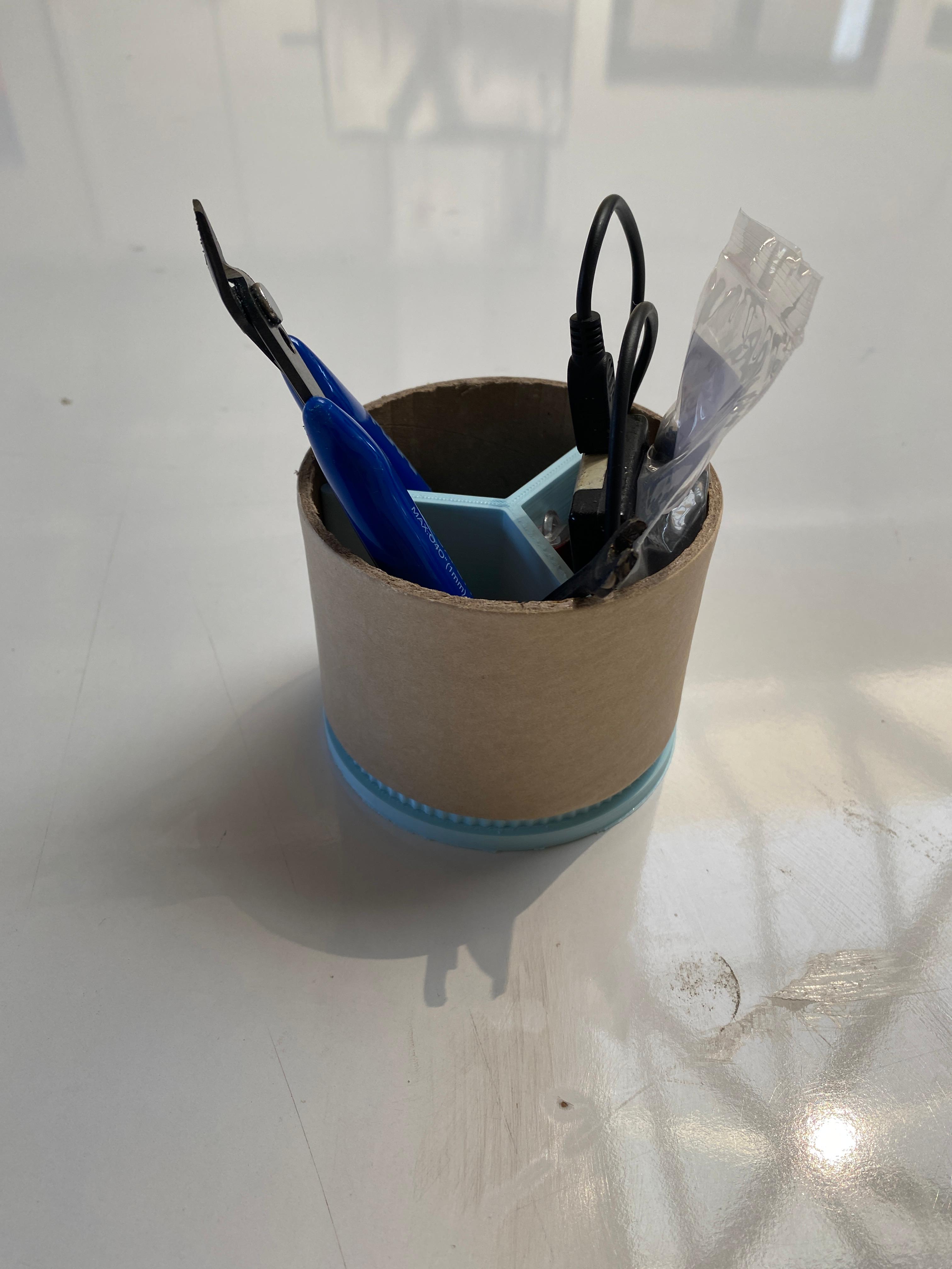 Repurposed Cardboard Filament Spool Organizer by fablab iztech ...