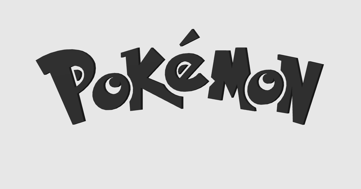 Pokémon logo by Yorre Saerens | Download free STL model | Printables.com