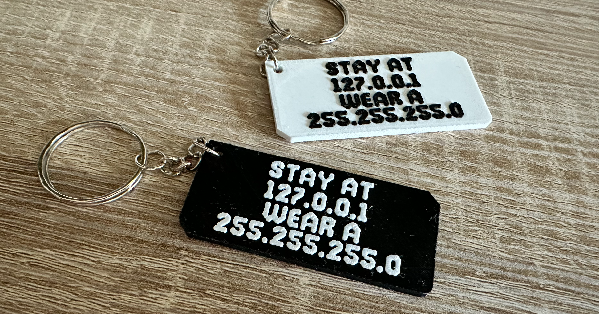 Stay at Home - Wear a Mask Keychain by super_perf | Download free STL ...