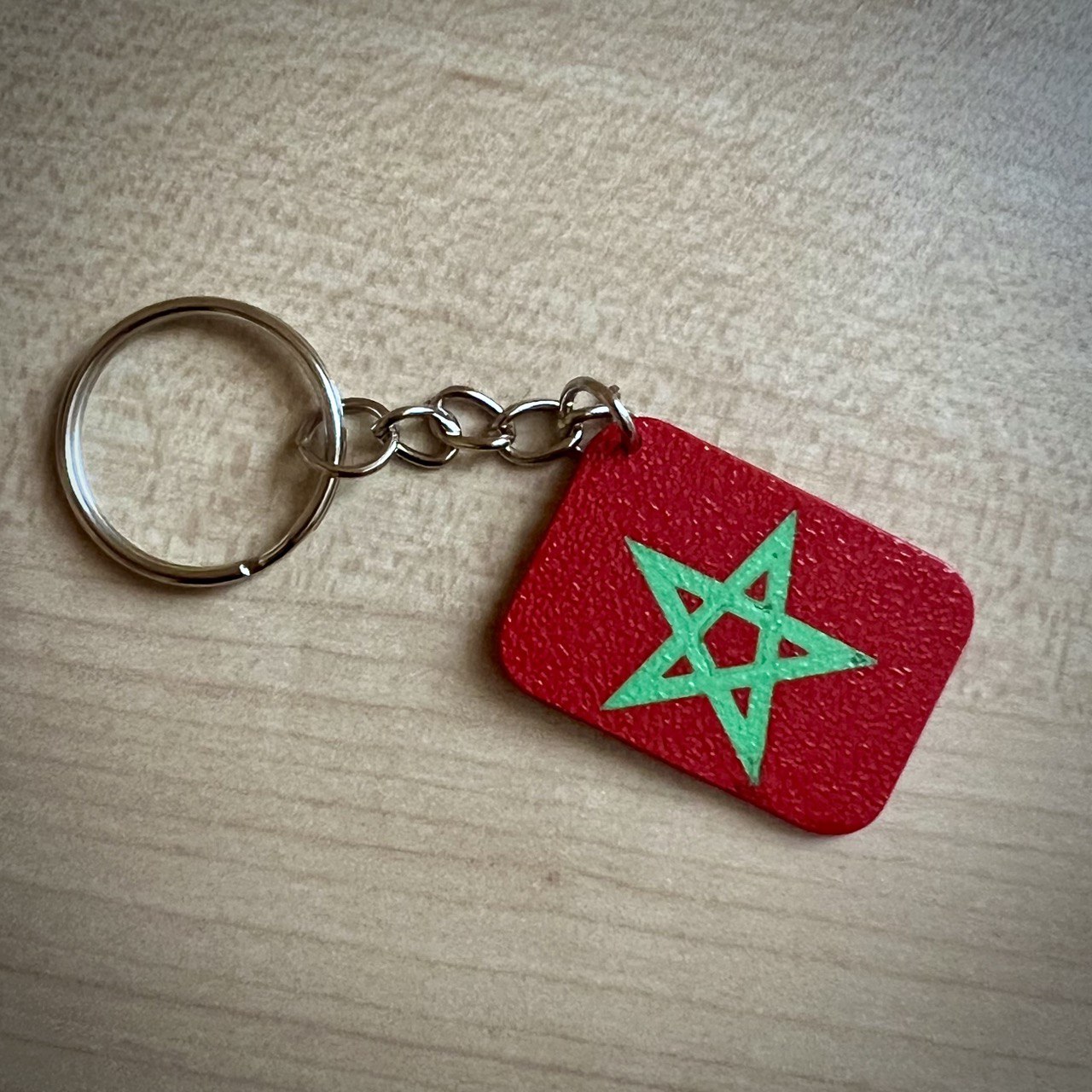 Morocco flag key chain. by florinux | Download free STL model ...