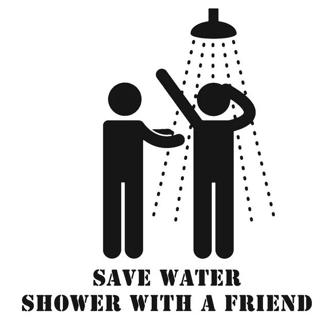 save water shower with a friend sign by adir moshe | Download free STL ...