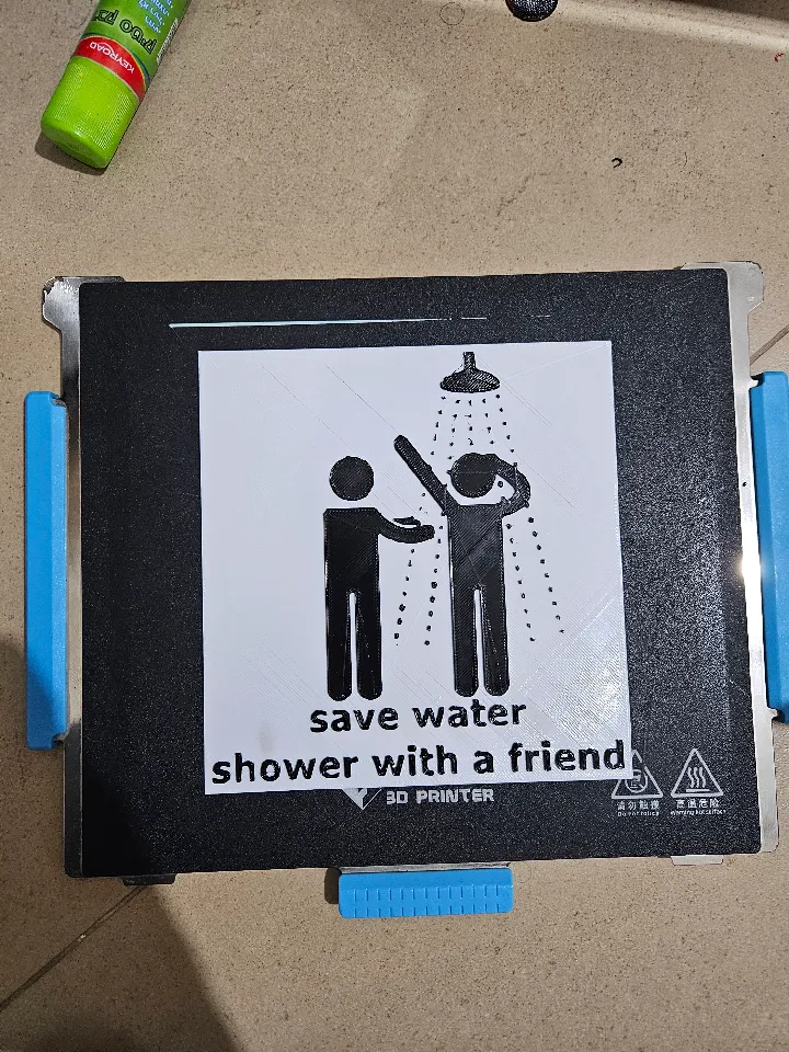 save water shower with a friend sign by adir moshe | Download free STL ...
