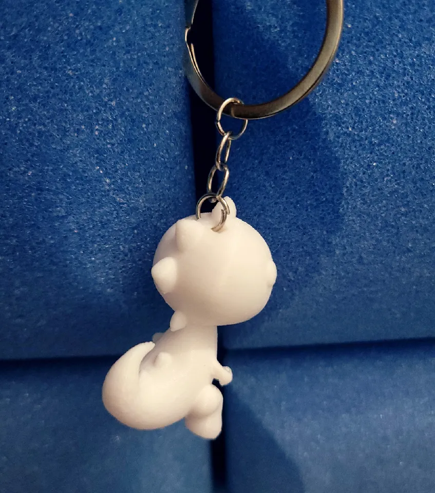 Cute Dino Keychain by Mik3D | Download free STL model | Printables.com