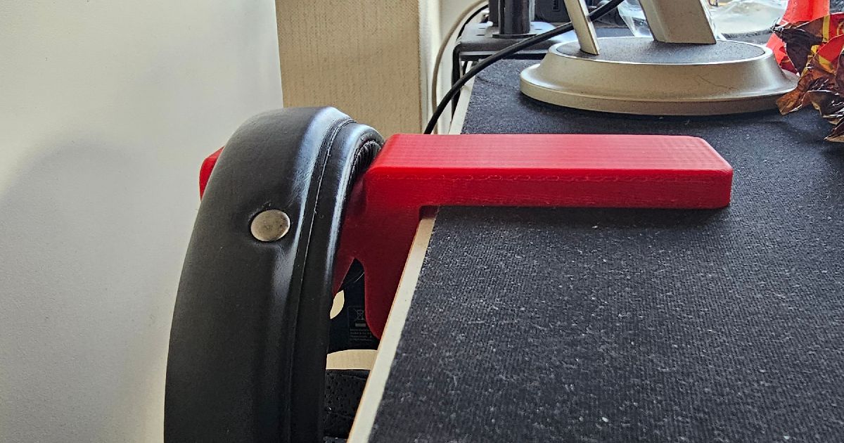 Desk Mount Headphone Holder / Mount / Clamp by Bolado | Download free ...