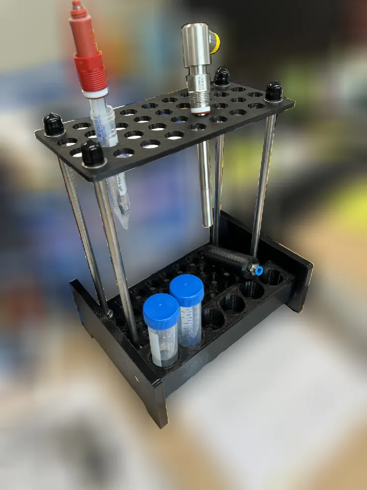pH Probe Rack with 50ml and 15ml Centrifuge Tubes for Buffers and ...