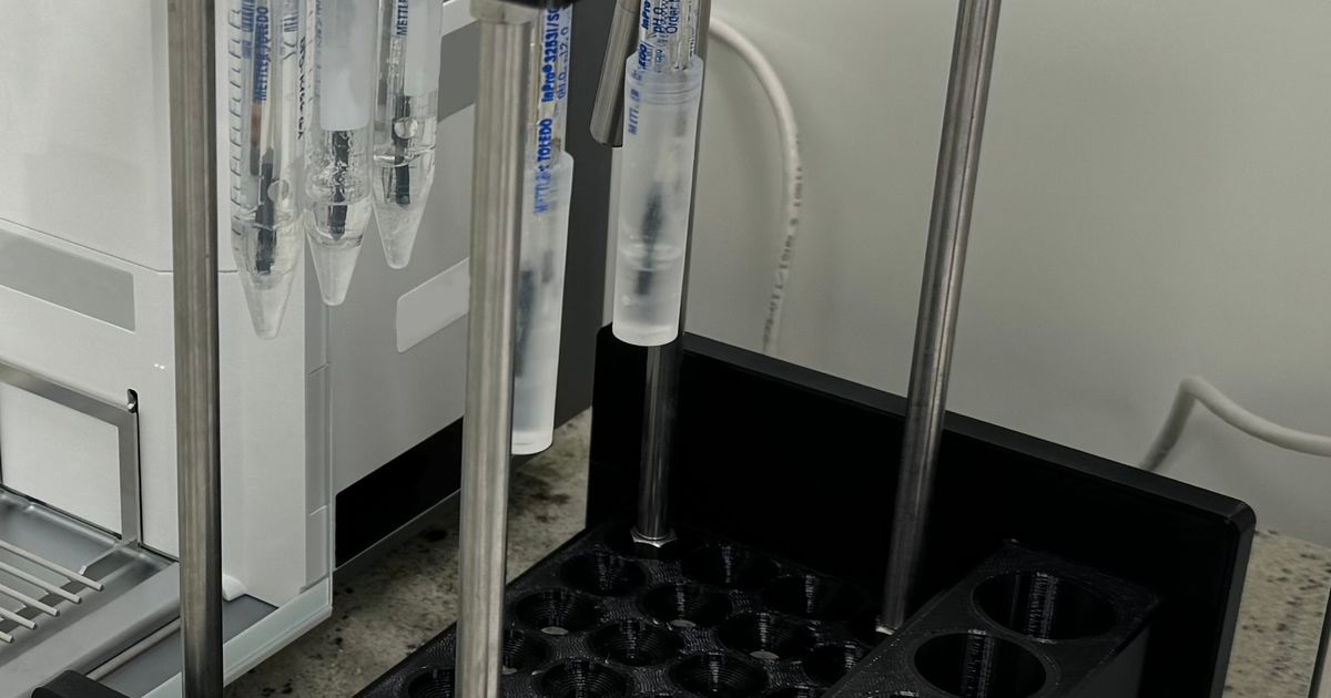 pH Probe Rack with 50ml and 15ml Centrifuge Tubes for Buffers and ...