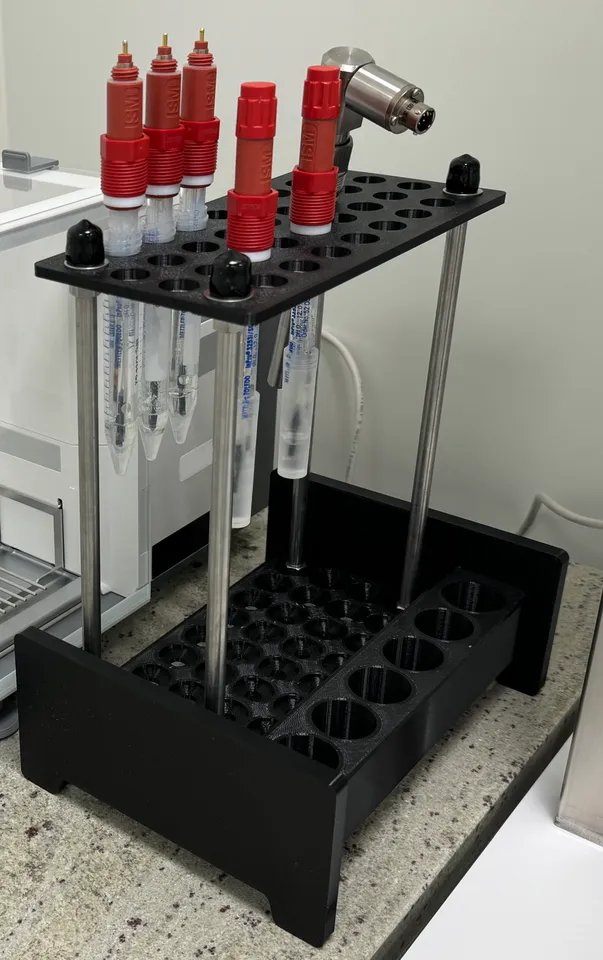 pH Probe Rack with 50ml and 15ml Centrifuge Tubes for Buffers and ...