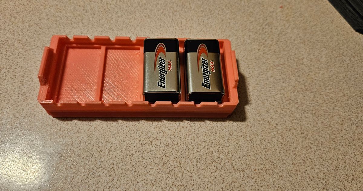 Stackable 9v battery holder by bdgrhockeyfreq | Download free STL model ...
